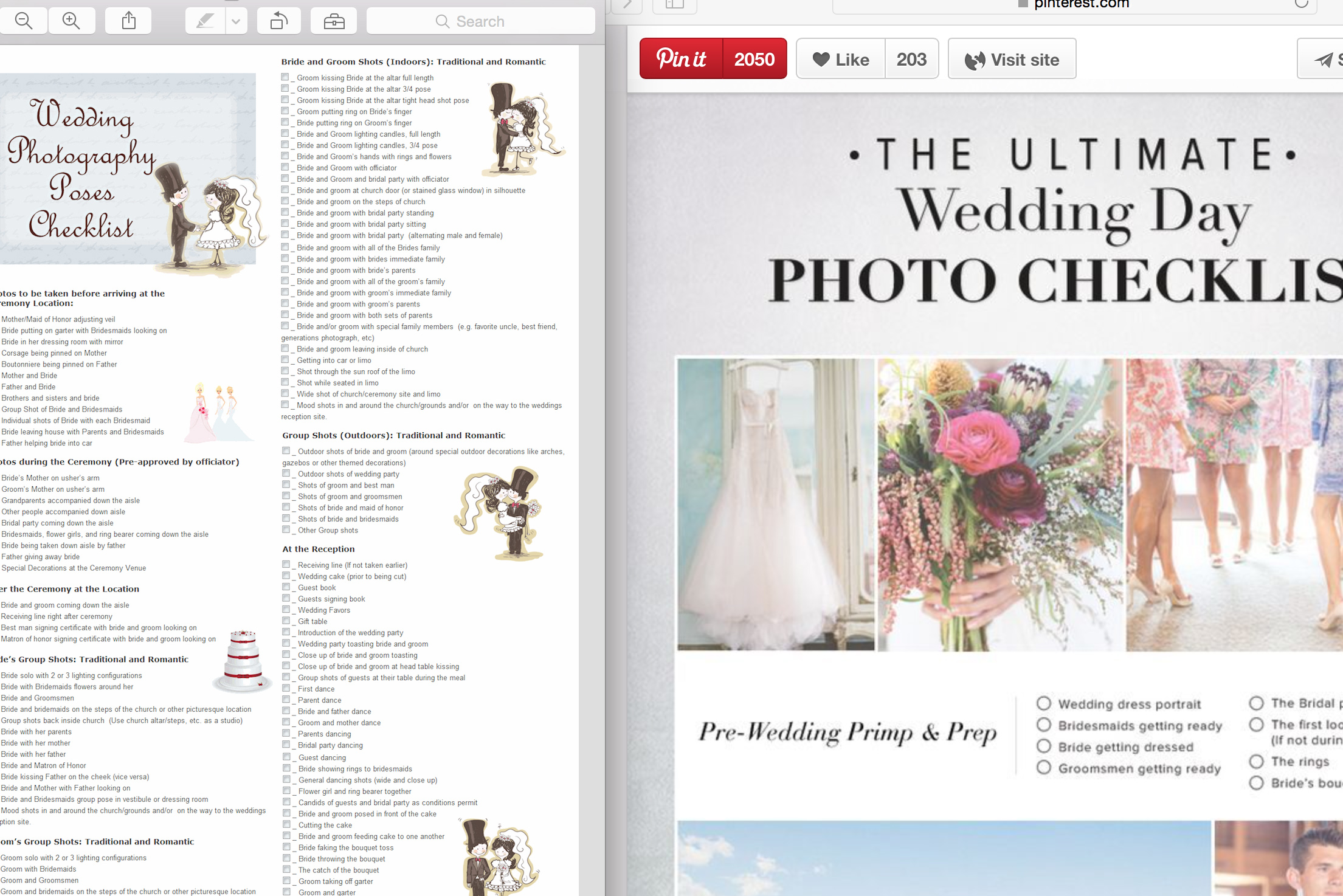 Wedding Photography Photo Shot List For Your Photographer