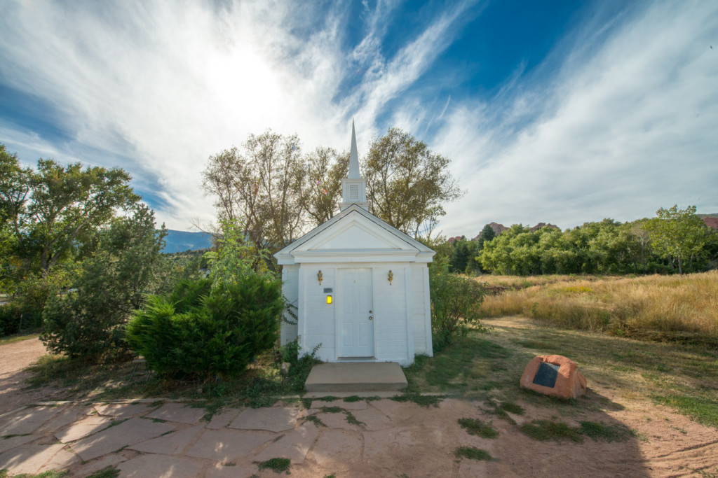 Wedding at American Mother's Chapel at Rock Ledge Ranch