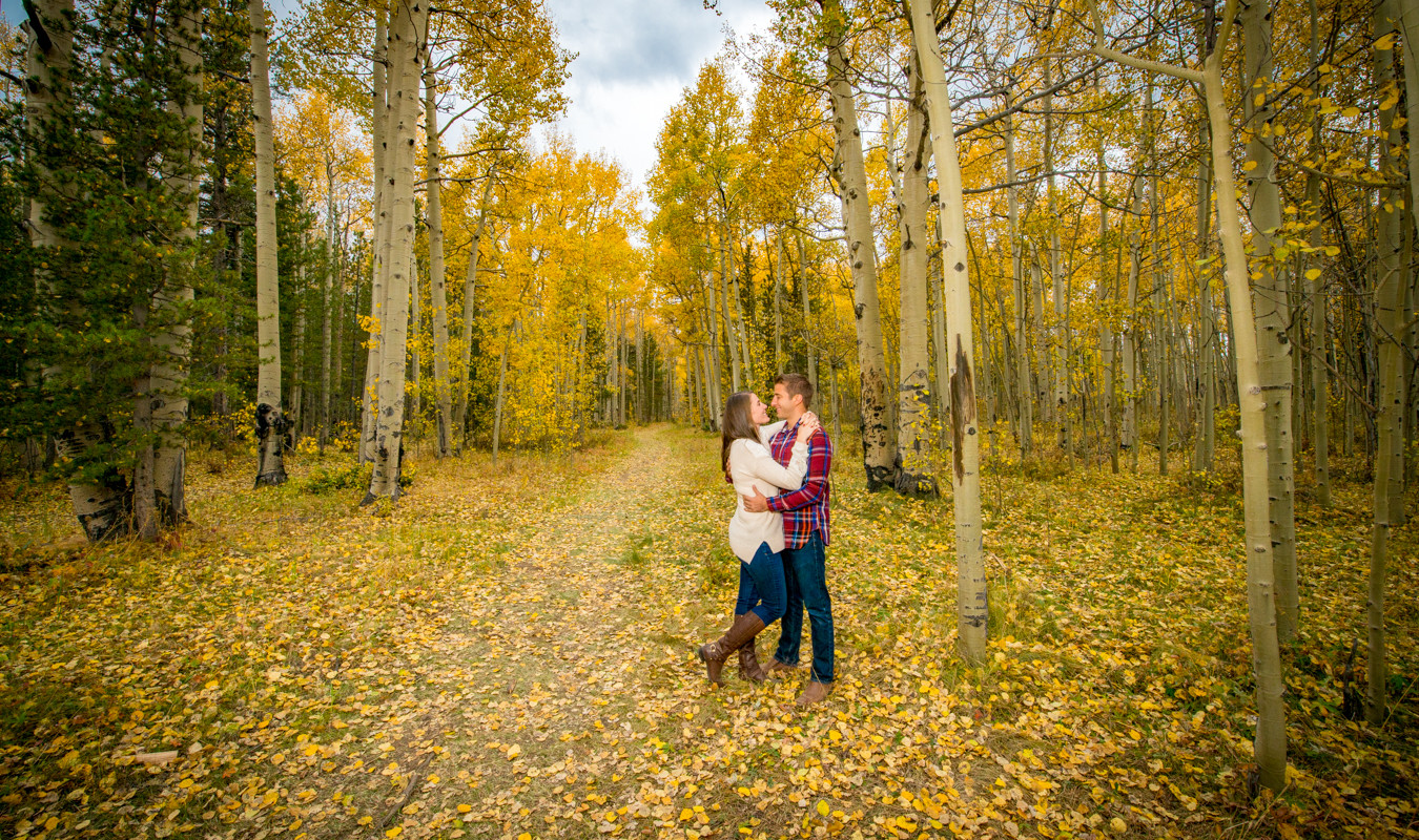 Colorado Fall Colors Mountain Engagement Session at Kenosha Pass