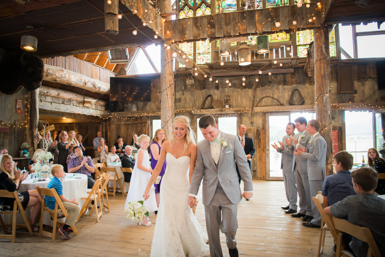 The Barn at Evergreen Wedding Ceremony Just Married | Colorado Wedding ...