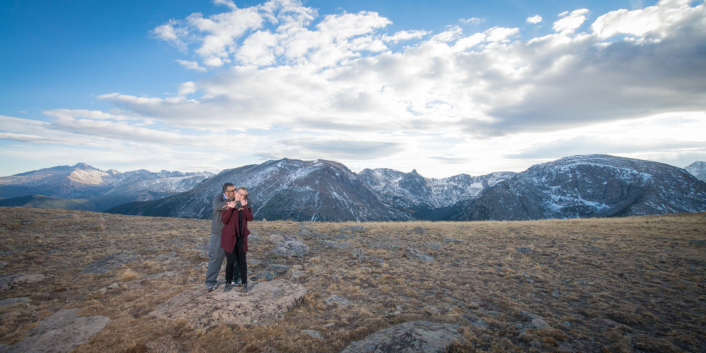 Proposal at Forest Canyon Overlook in RMNP on Trail Ridge Rd