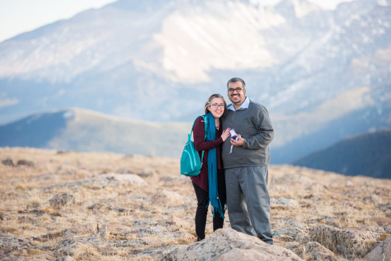 Proposal at Forest Canyon Overlook in RMNP on Trail Ridge Rd
