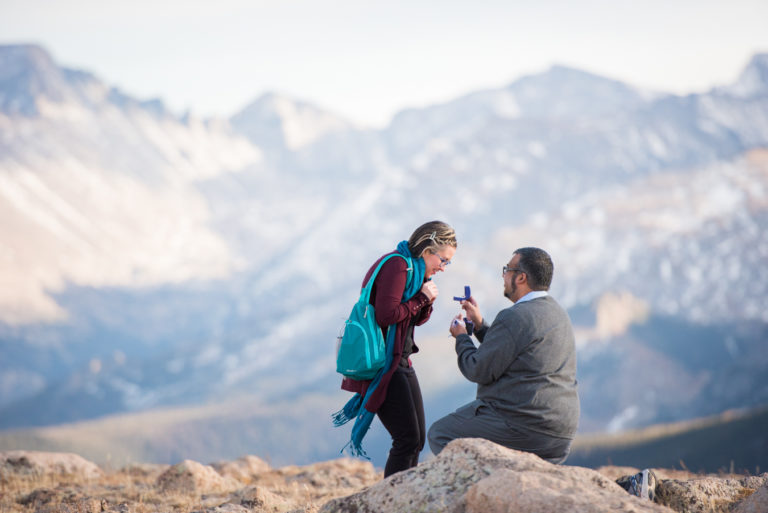 Proposal at Forest Canyon Overlook in RMNP on Trail Ridge Rd