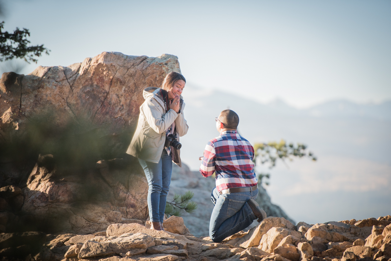 Proposal at Lost Gulch Overlook in Boulder Colorado