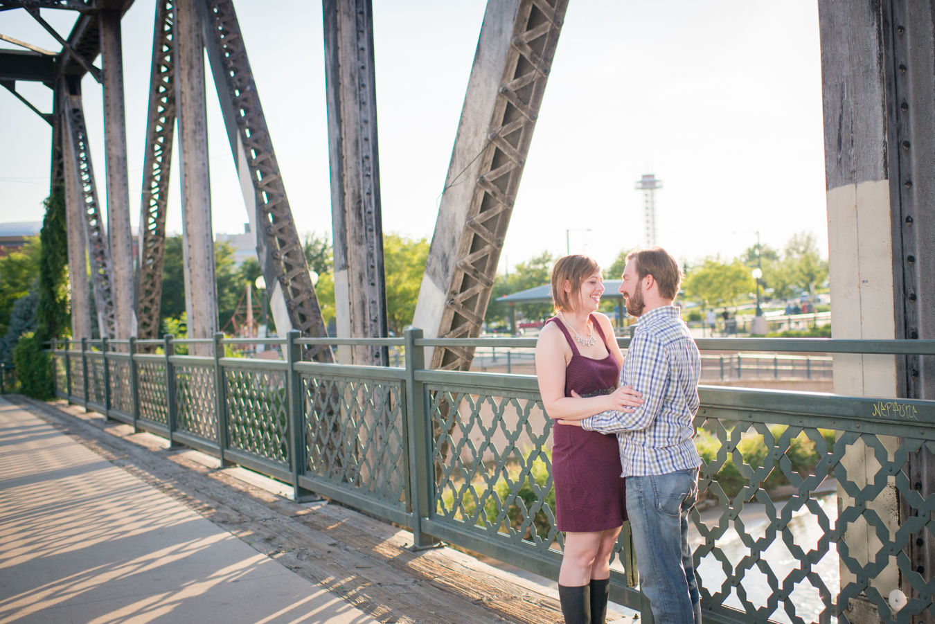 Proposal Downtown Denver Colorado at Wynkoop Bridge