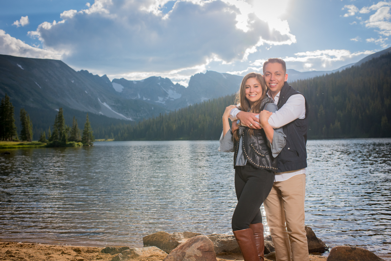 Proposal at Long Lake in the Mountains Near Brainard lake