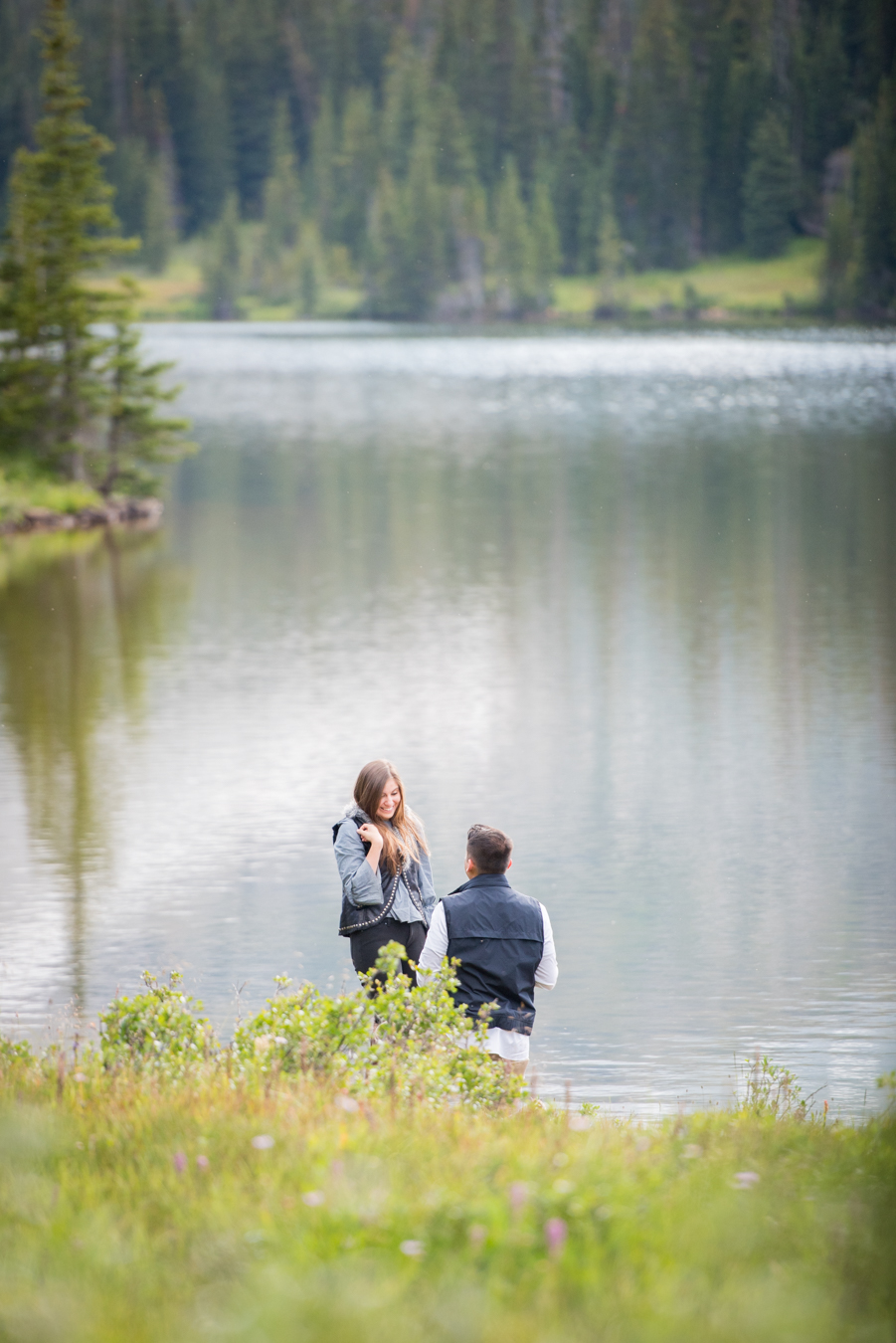 Proposal at Long Lake in the Mountains Near Brainard lake