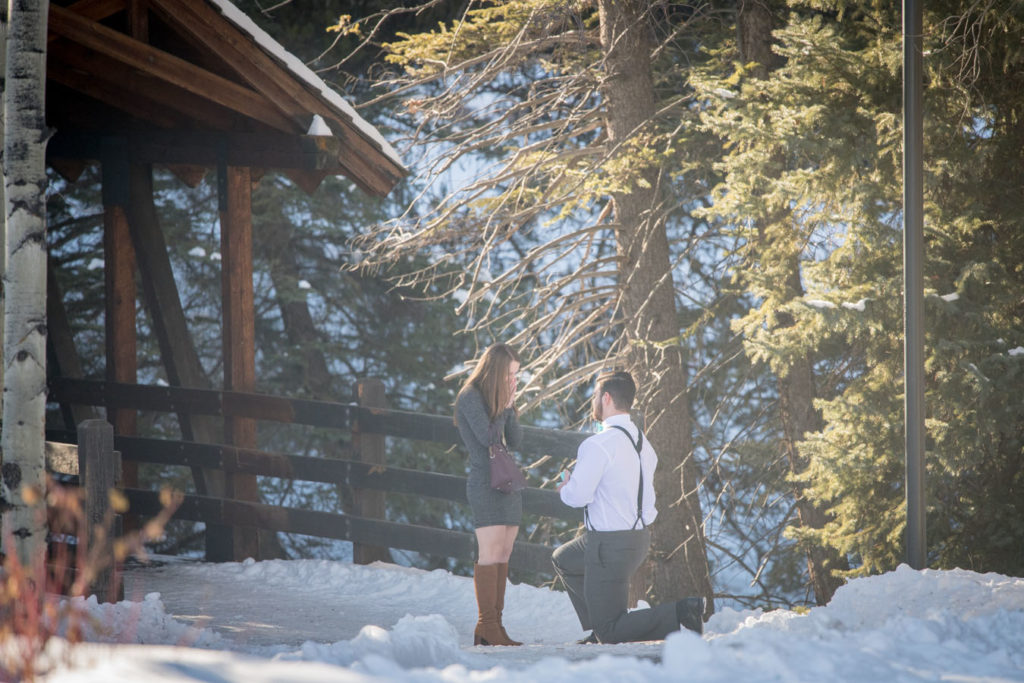 Proposal at the Gore Creek Covered Bridge in Vail
