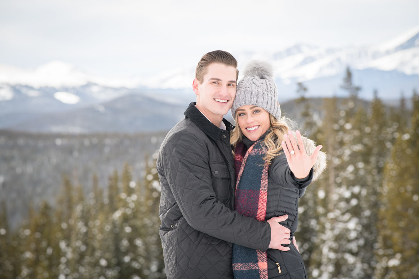 Keystone Proposal Alpenglow Stube Girl Showing the Ring | Colorado ...