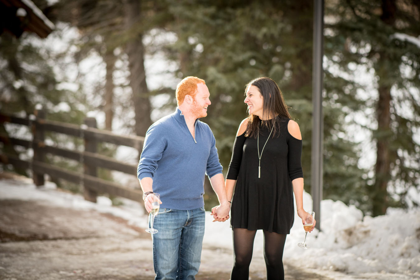 Proposal Gore Creek Covered Bridge Vail Walking | Colorado Wedding ...
