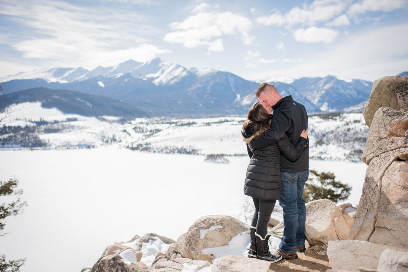 Proposal Photography at Sapphire Point Overlook in Colorado