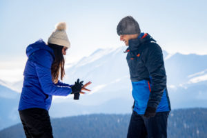 Proposal near the Alpenglow Stube in Keystone