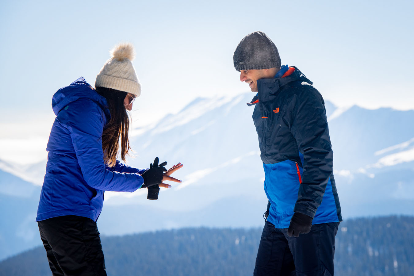 Proposal near the Alpenglow Stube in Keystone
