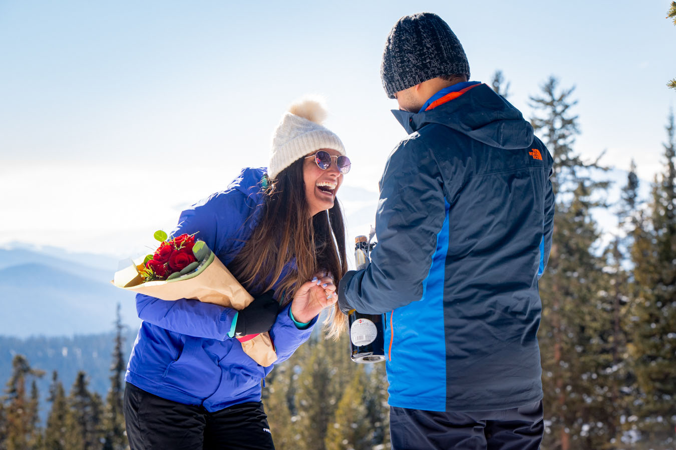 Proposal near the Alpenglow Stube in Keystone