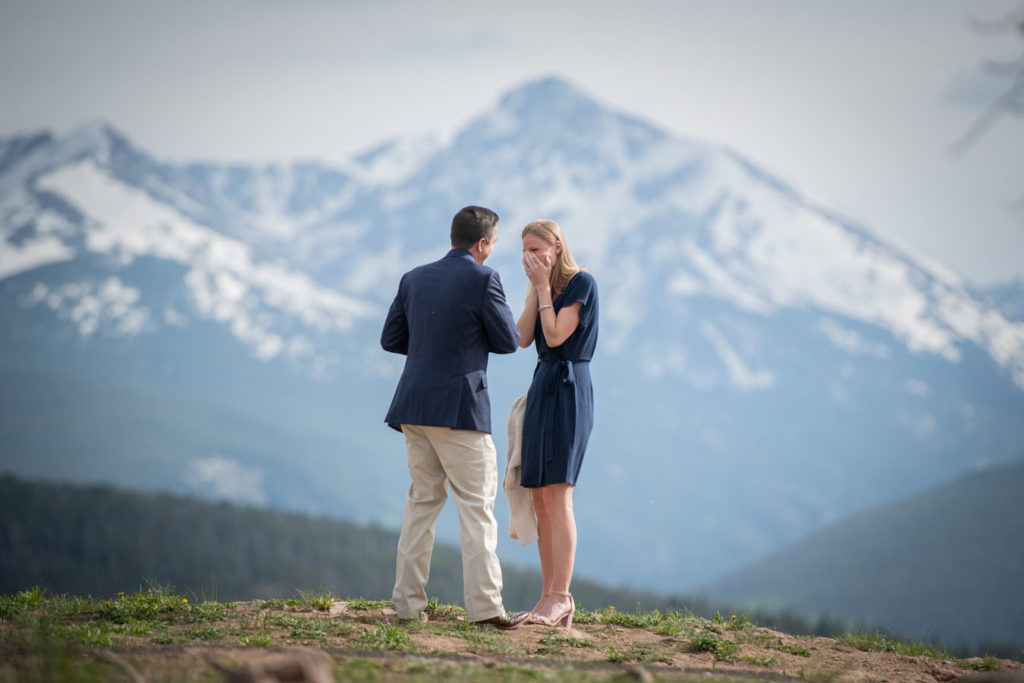Vail Mountain Summer Proposal with a Hidden Photographer