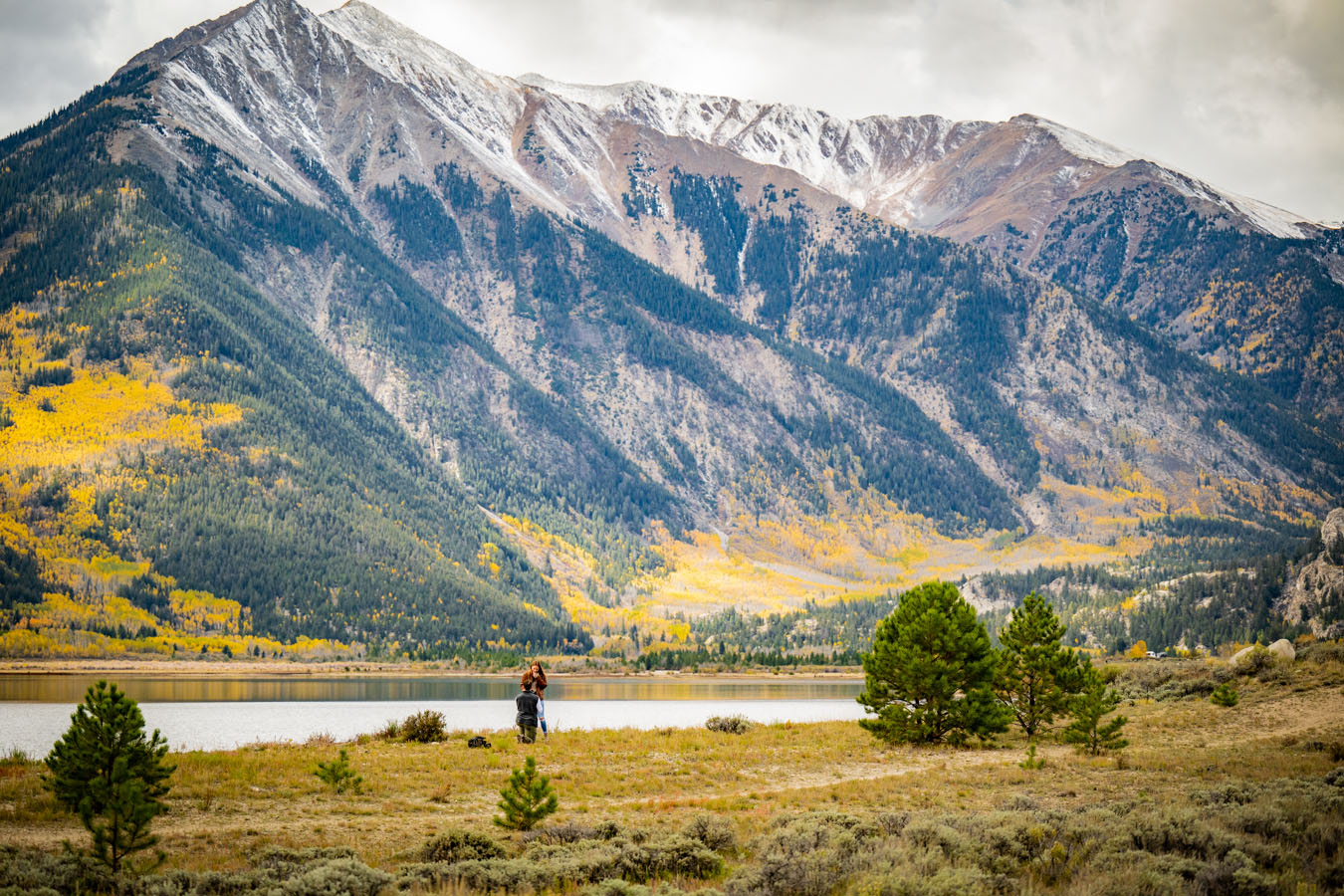 Twin Lakes Proposal Fall Colors with an Epic View | Colorado Wedding ...